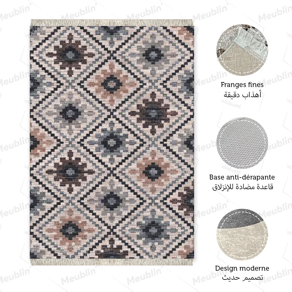Tapis moderne DAMA 160 x 230 cm - salon et séjour Marocain – Meublin.ma