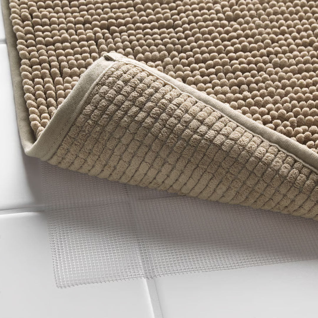 Tapis de bain FLUFFY beige - Mobilier d'intérieur Maroc – Meublin.ma